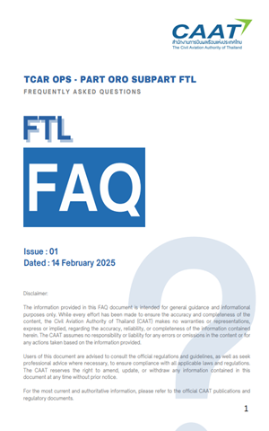TCAR OPS – PART ORO SUBPART FTL FREQUENTLY ASKED QUESTIONS – The Civil ...