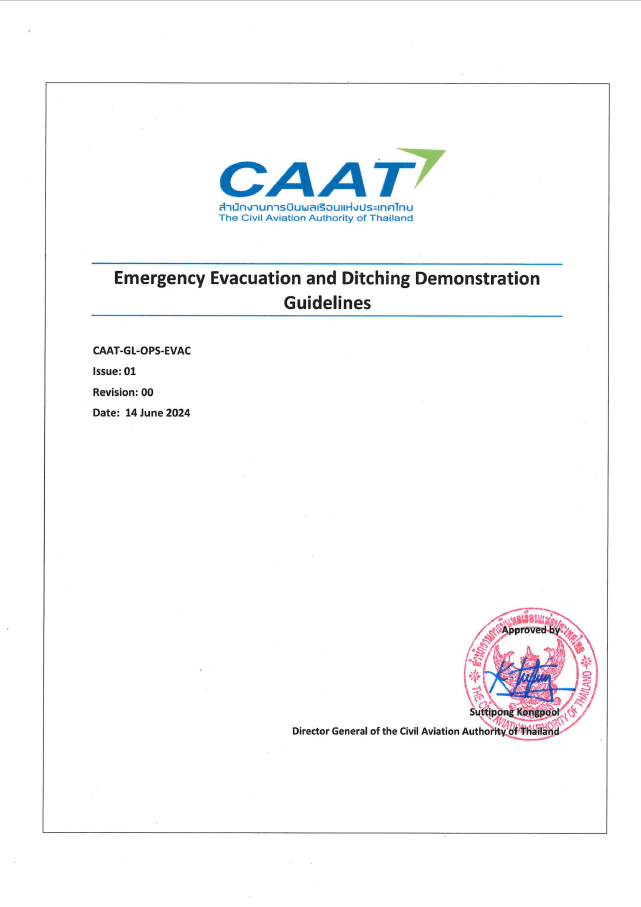 CAAT-GL-OPS-EVAC Emergency Evacuation and Ditching Demonstration ...